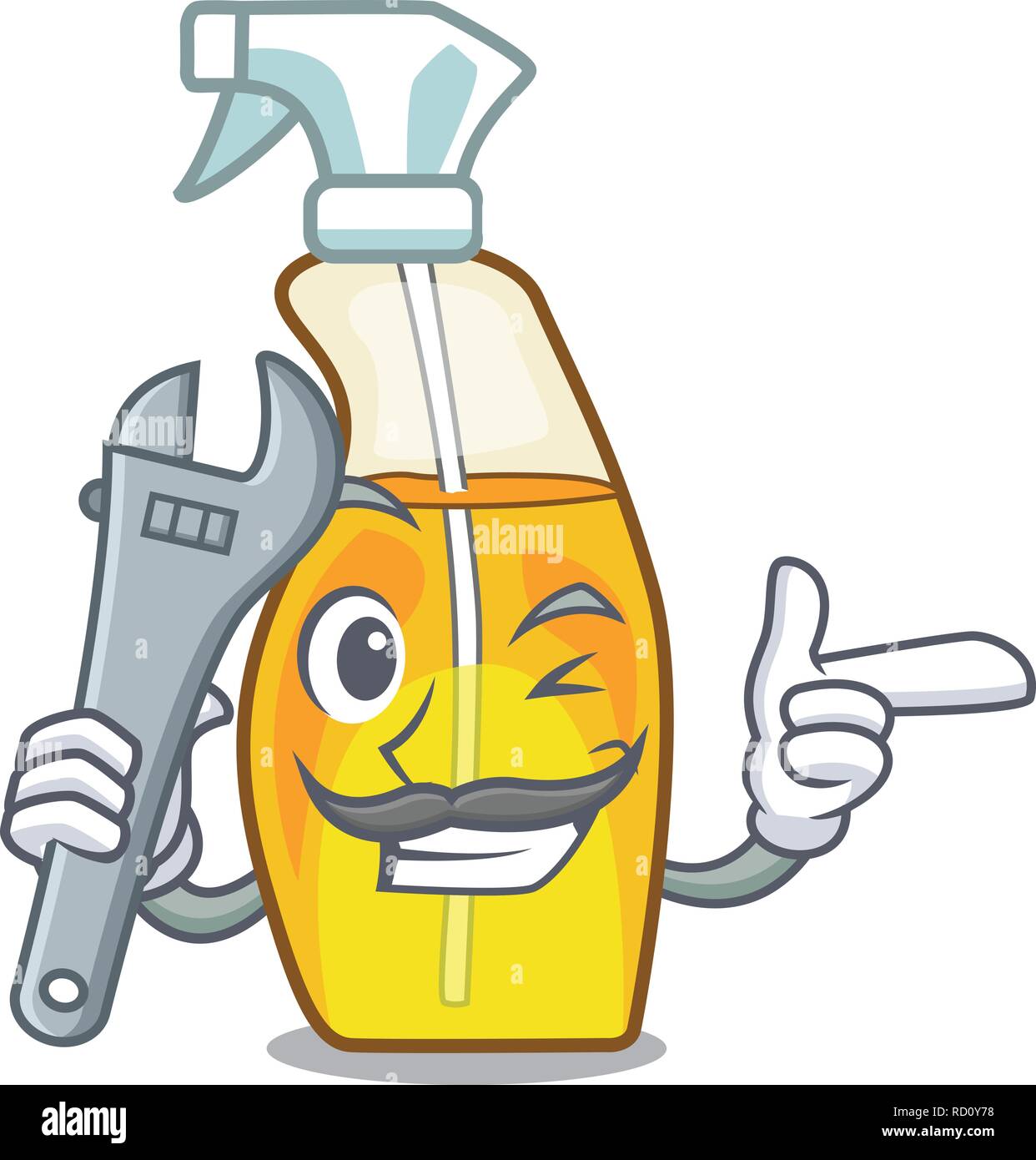 Mechanic spray bottles are isolated from cartoons Stock Vector Image ...