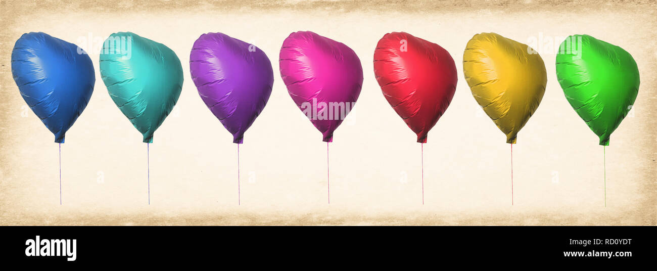 lots of color heart balloons Stock Photo - Alamy