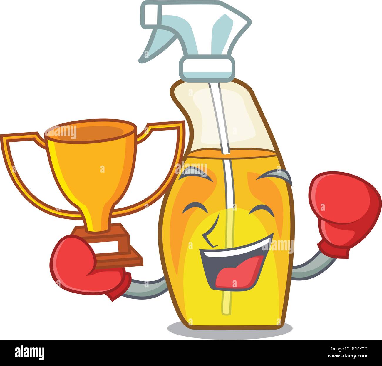 Boxing winner spray bottles are isolated from cartoons Stock Vector ...