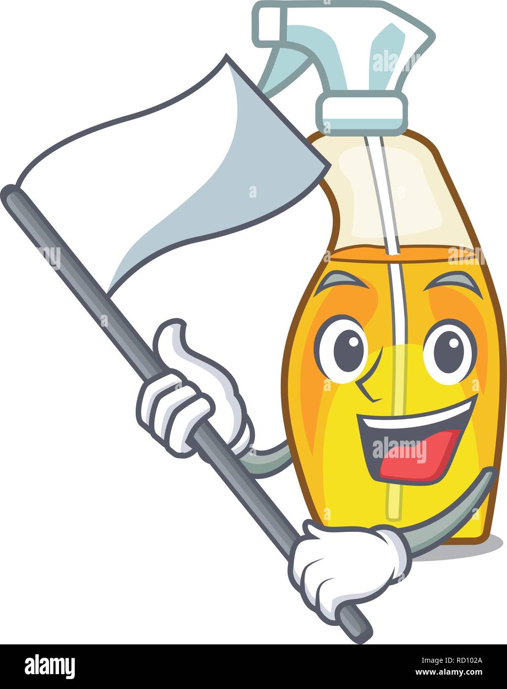 With flag spray bottles are isolated from cartoons Stock Vector Image ...