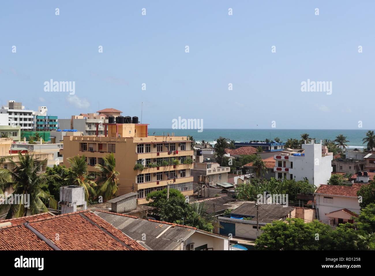 Sea side view in city Stock Photo - Alamy