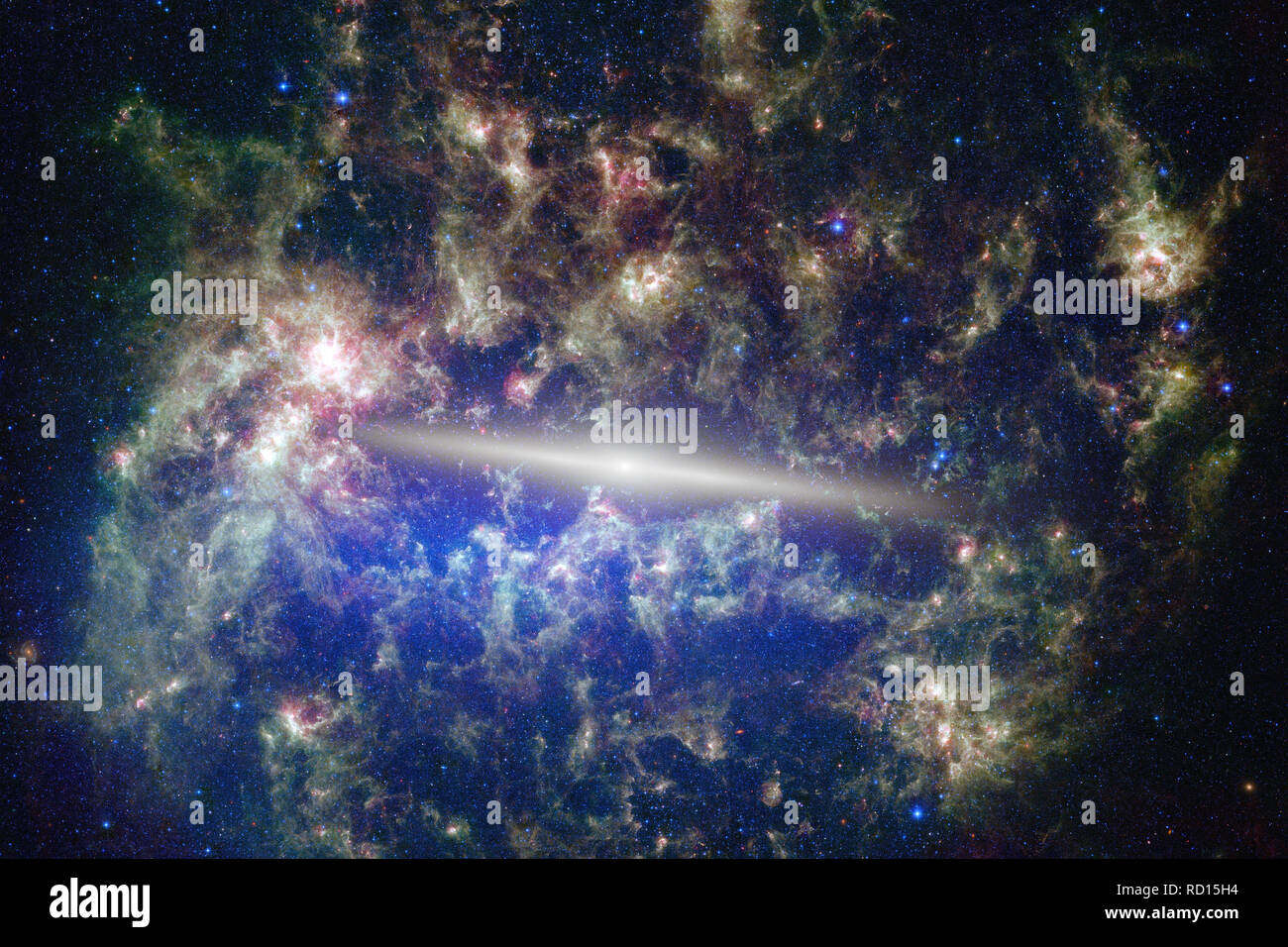 Galaxies, stars and nebulas in awesome space image. Colorful science ...