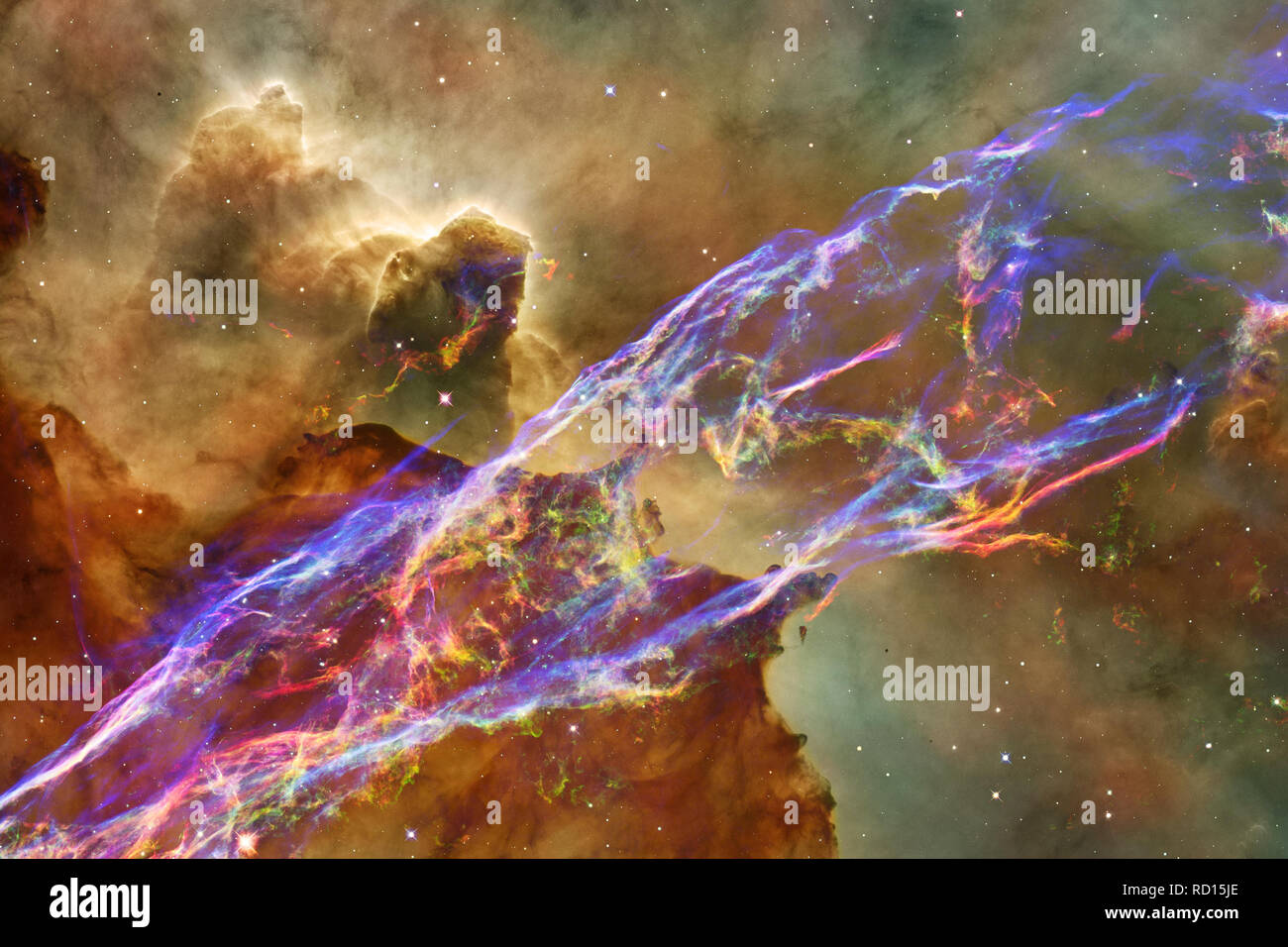 Nebulae and many stars in outer space. Elements of this image furnished ...