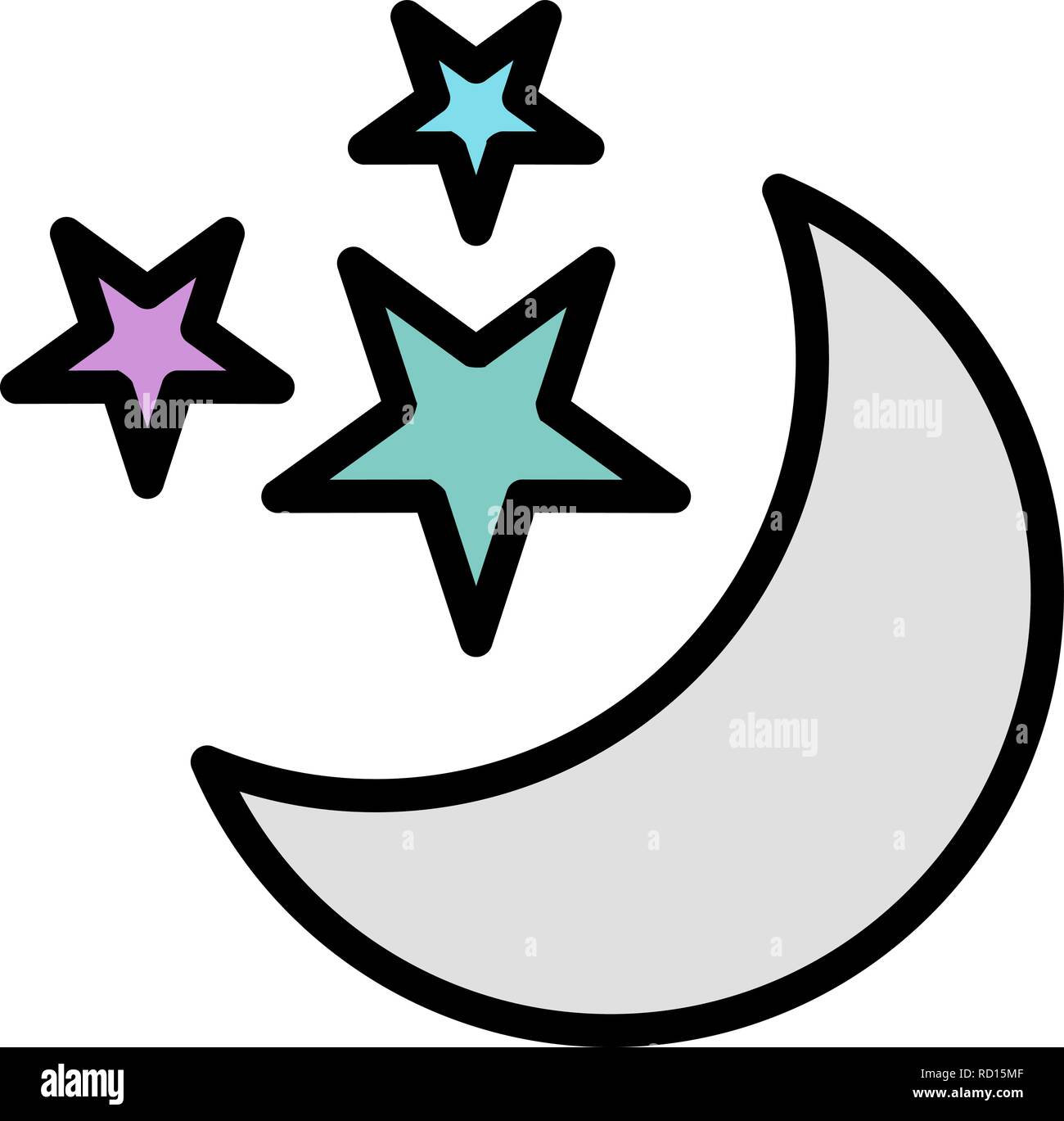 Moon And stars Vector Icon For Personal And Commercial Use Stock Vector ...
