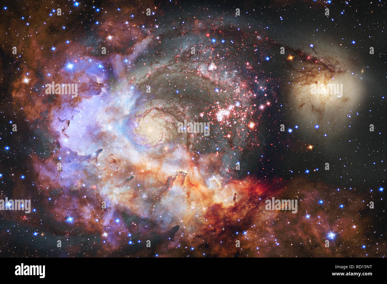 Galaxy, starfield, nebulae, cluster of stars in deep space. Science ...