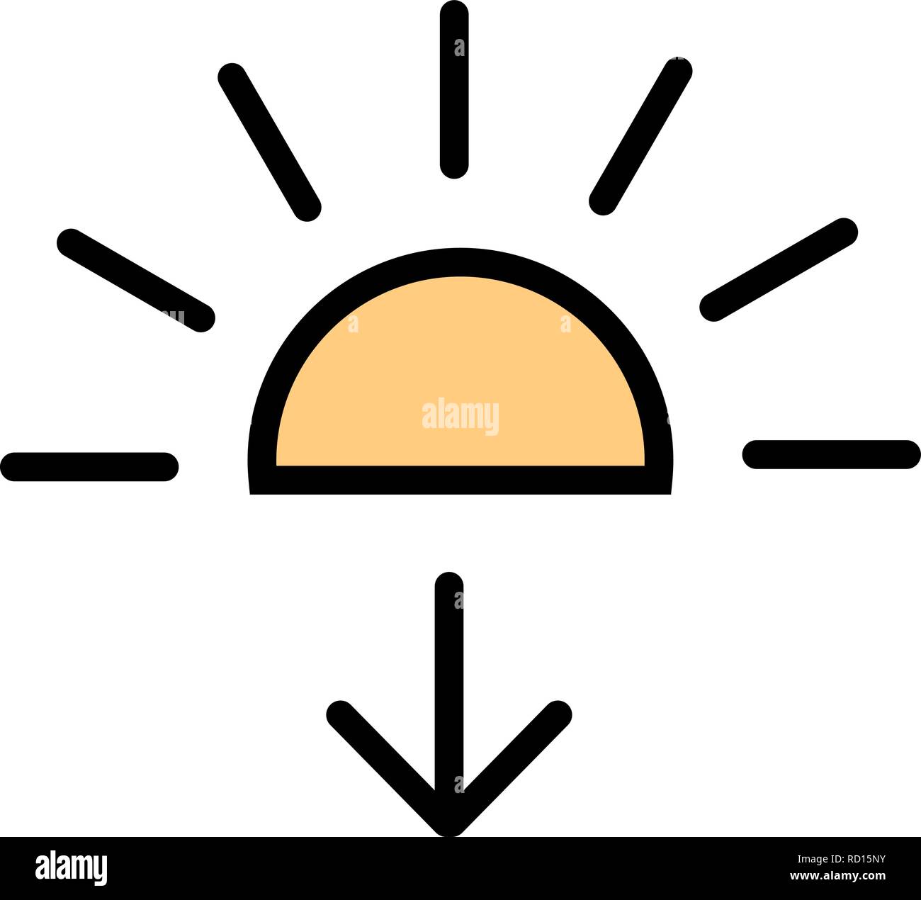 Sundown Vector Icon For Personal And Commercial Use Stock Vector Image ...