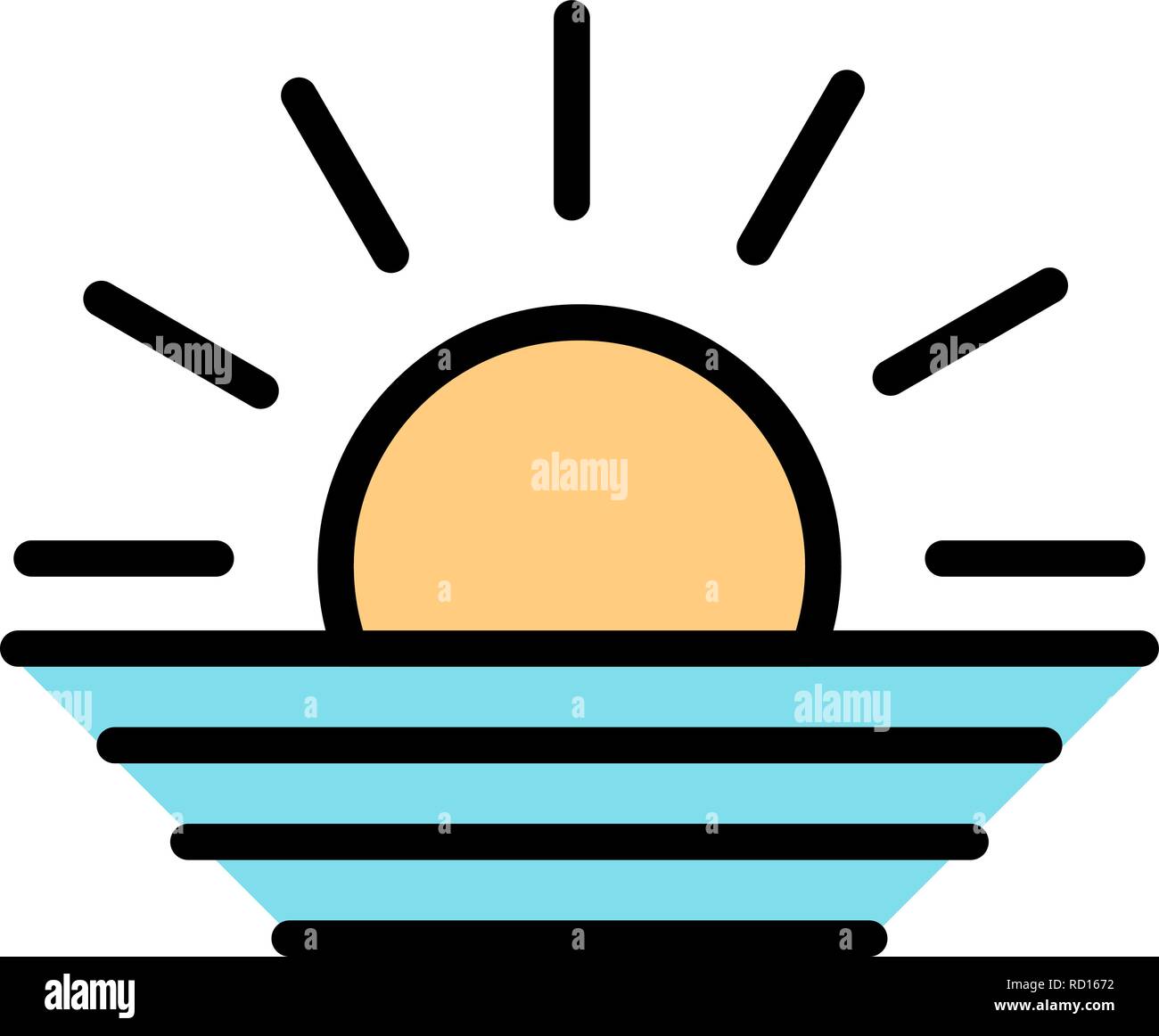 Sunset Vector Icon For Personal And Commercial Use Stock Vector Image ...