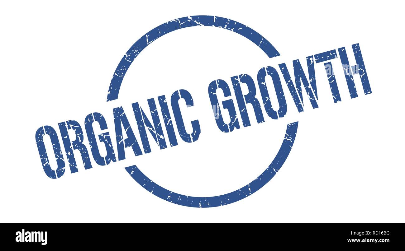 organic growth blue round stamp Stock Vector Image & Art - Alamy