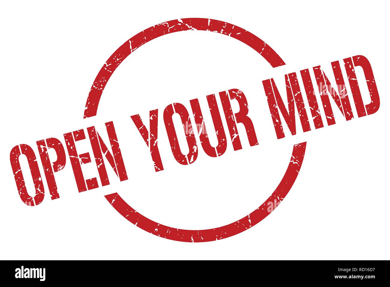 open your mind red round stamp Stock Vector Image & Art - Alamy