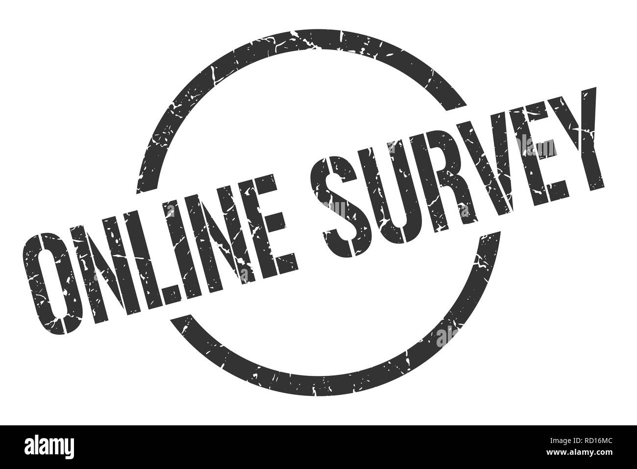 online survey black round stamp Stock Vector Image & Art - Alamy