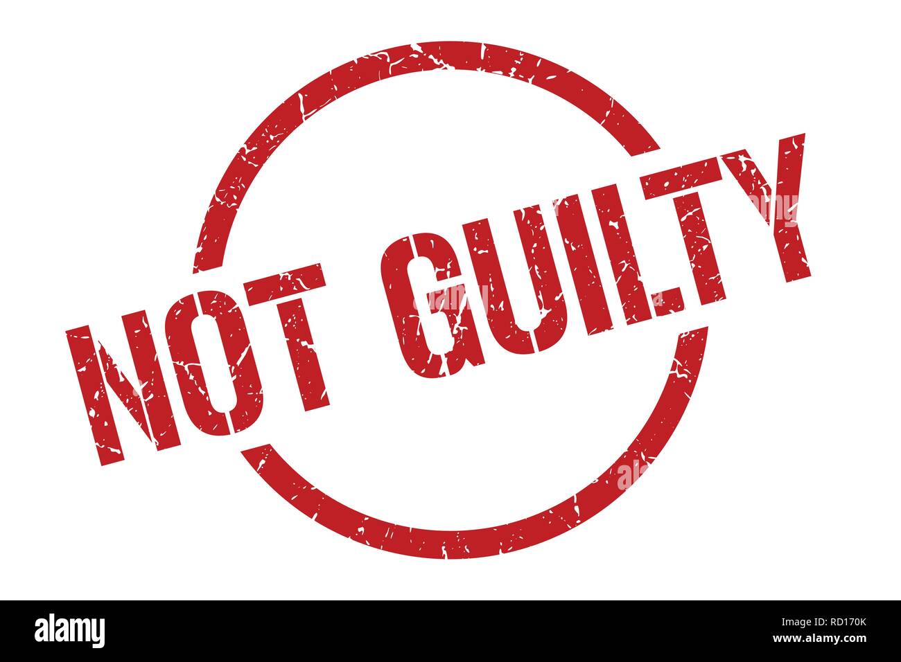 not guilty red round stamp Stock Vector Image & Art - Alamy
