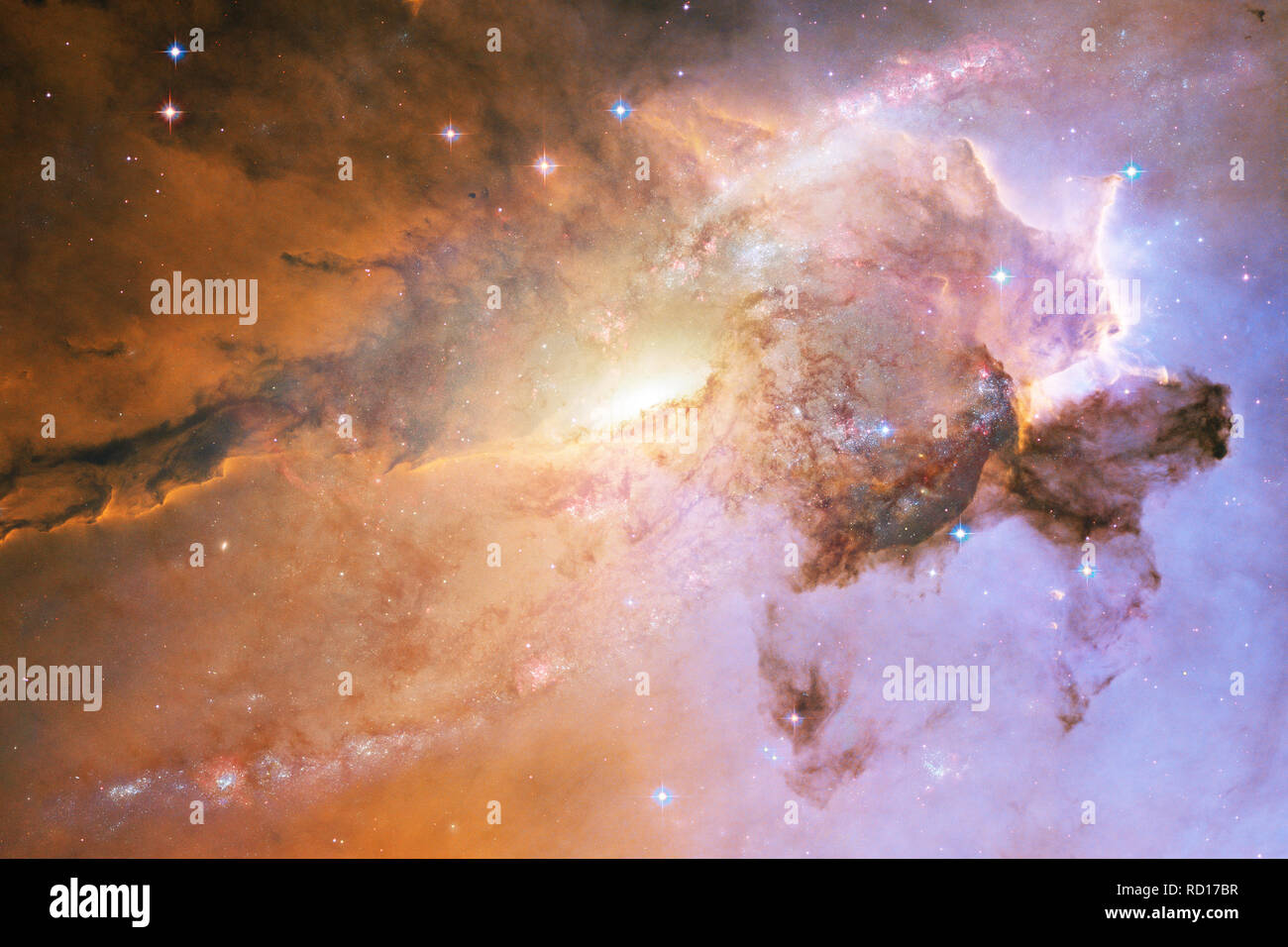 Nebula an interstellar cloud of star dust. Outer space image. Elements ...