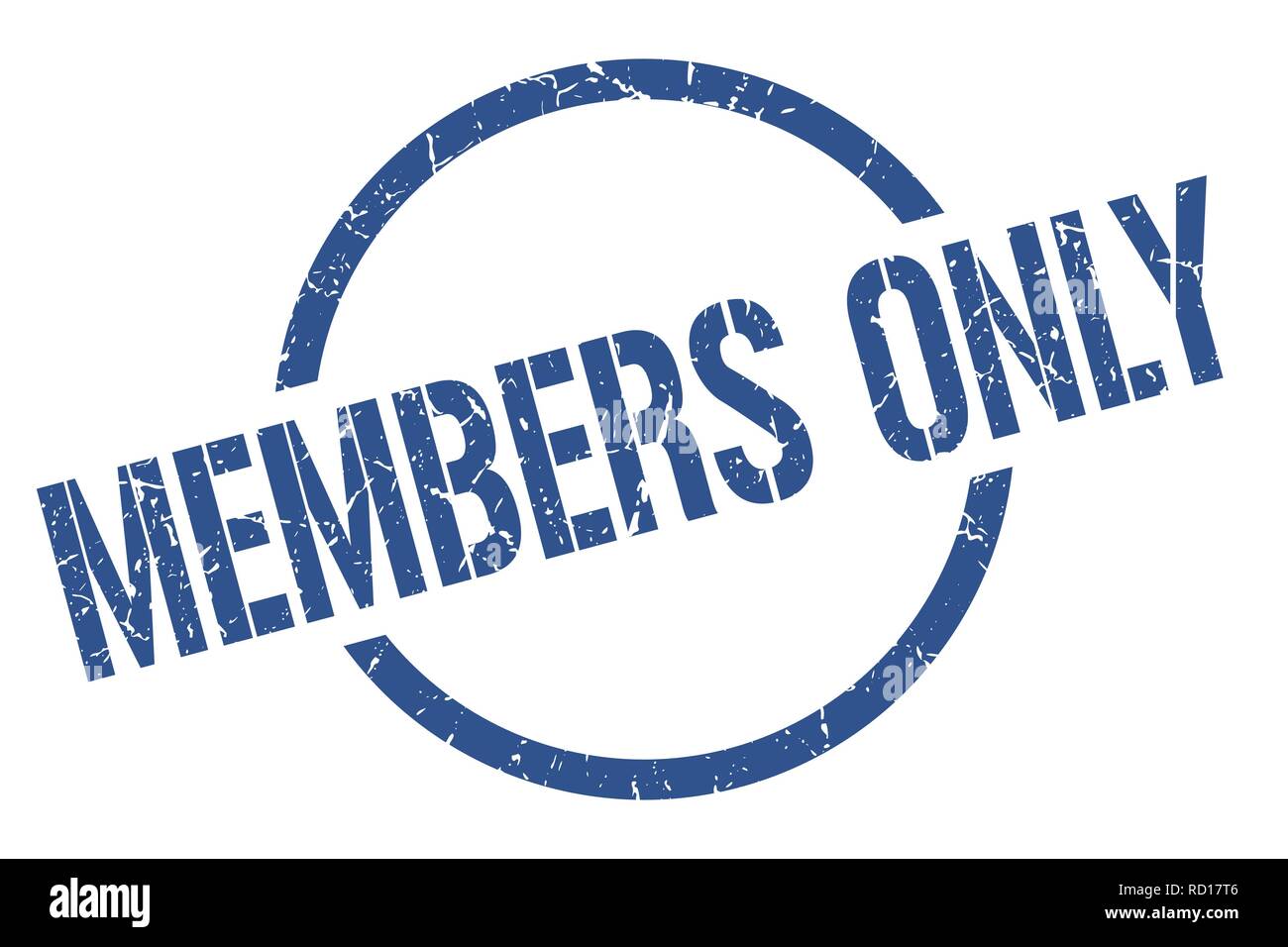 members only blue round stamp Stock Vector Image & Art - Alamy
