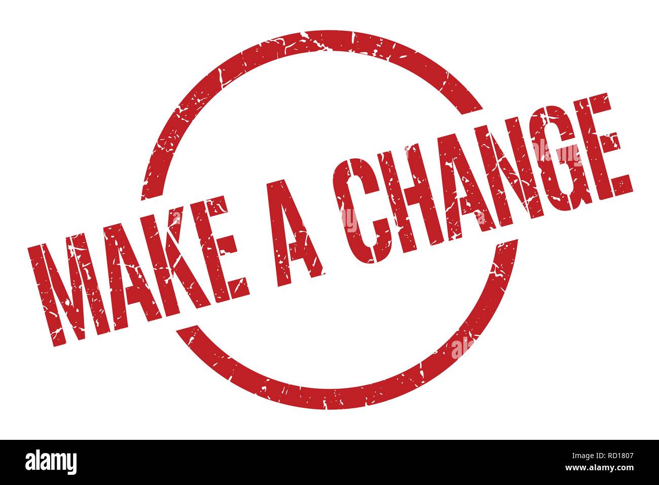 make a change red round stamp Stock Vector Image & Art - Alamy