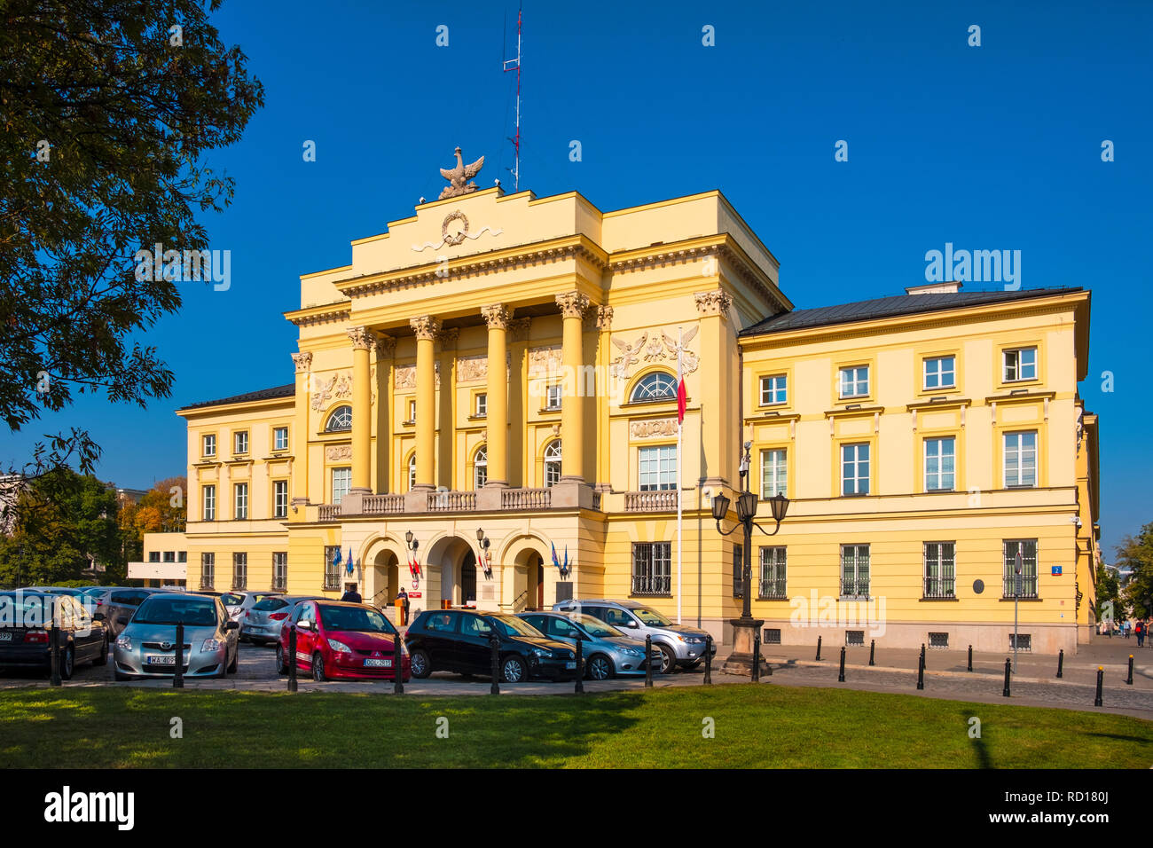 Warsaw, Mazovia / Poland - 2018/09/21: Front view of the Mostowski ...