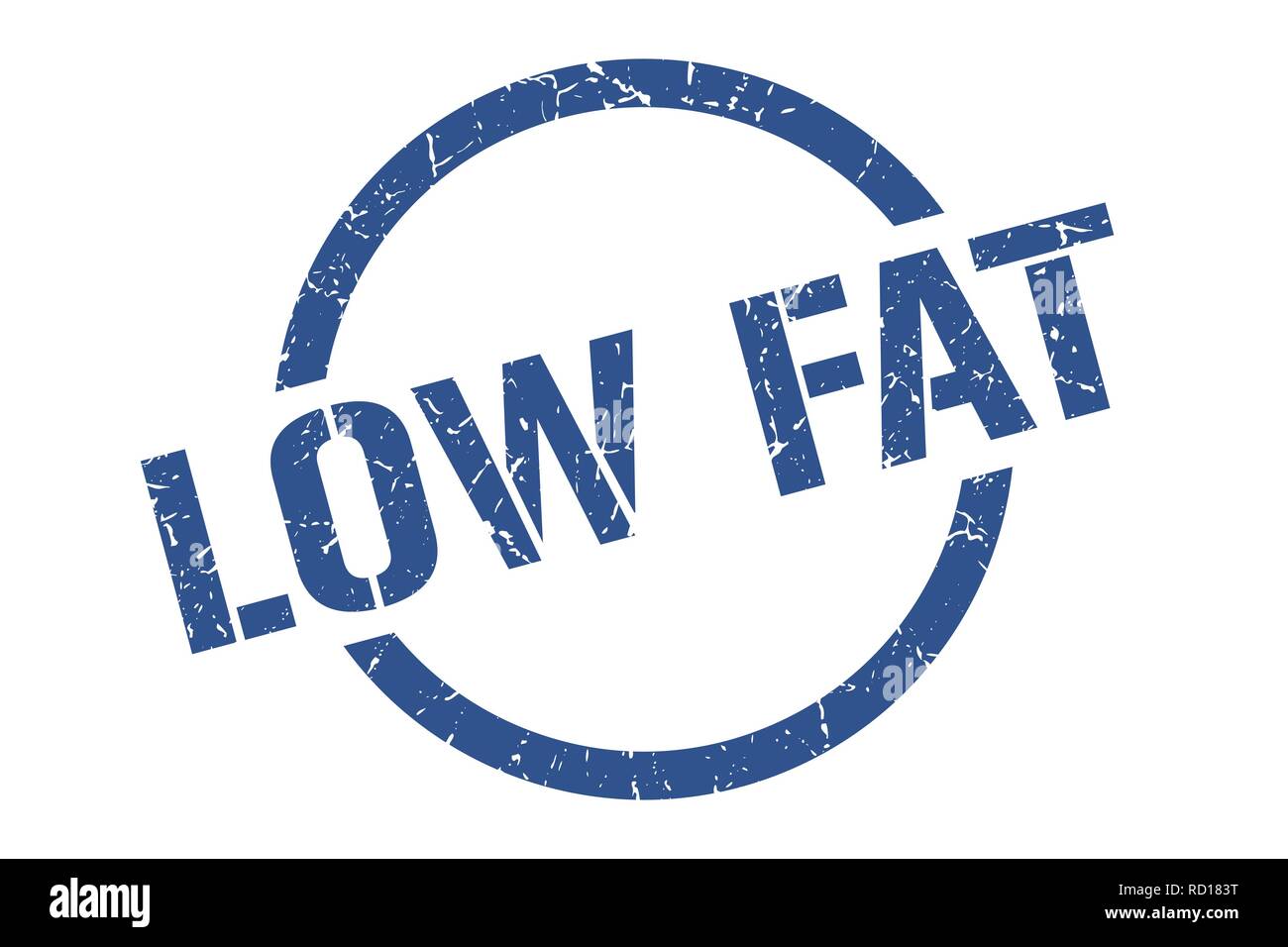 low fat blue round stamp Stock Vector Image & Art - Alamy