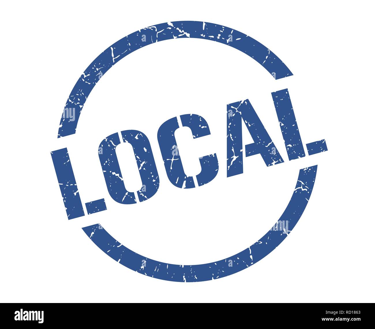 local blue round stamp Stock Vector Image & Art - Alamy