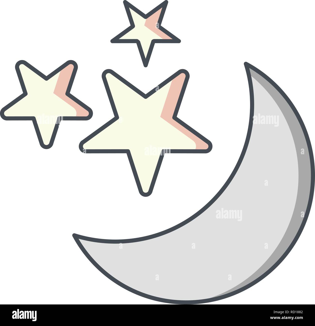 Moon And stars Vector Icon For Personal And Commercial Use Stock Vector ...