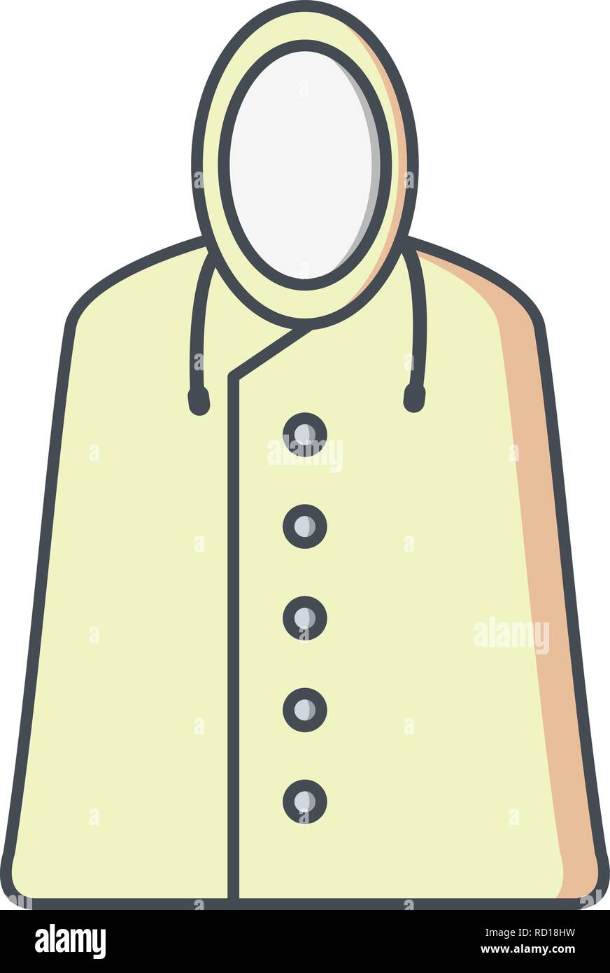 Rain Coat Vector Icon For Personal And Commercial Use Stock Vector ...