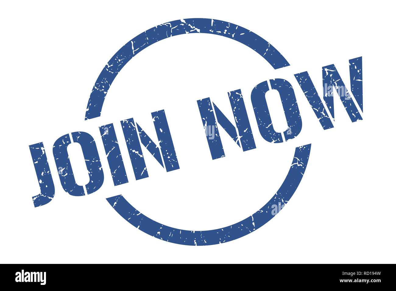 join now blue round stamp Stock Vector Image & Art - Alamy