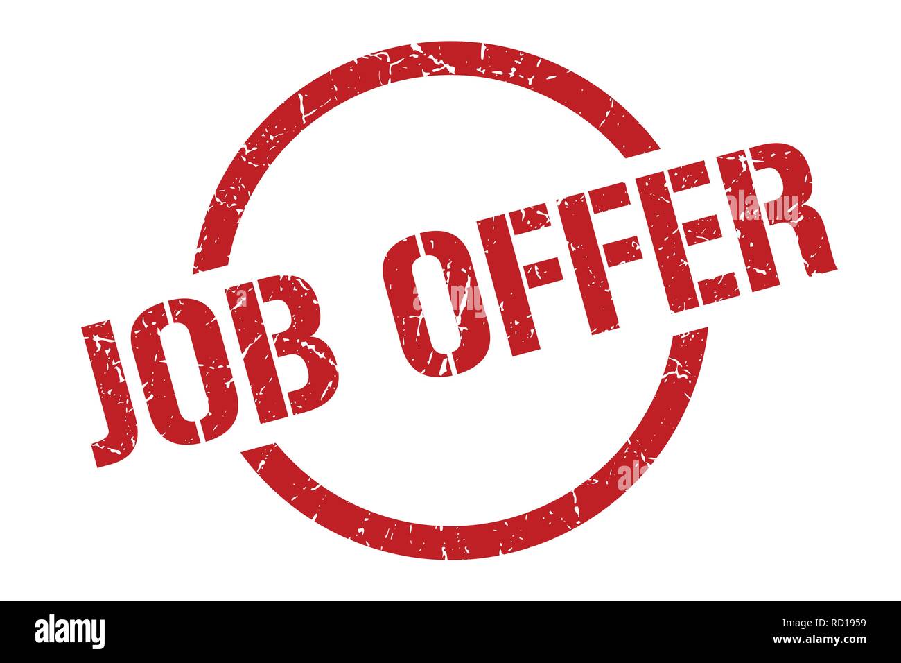 job offer red round stamp Stock Vector Image & Art - Alamy