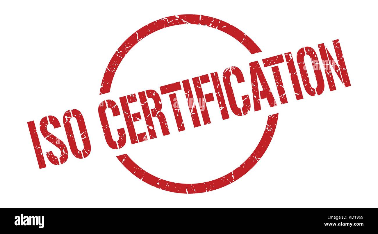 iso certification red round stamp Stock Vector Image & Art - Alamy