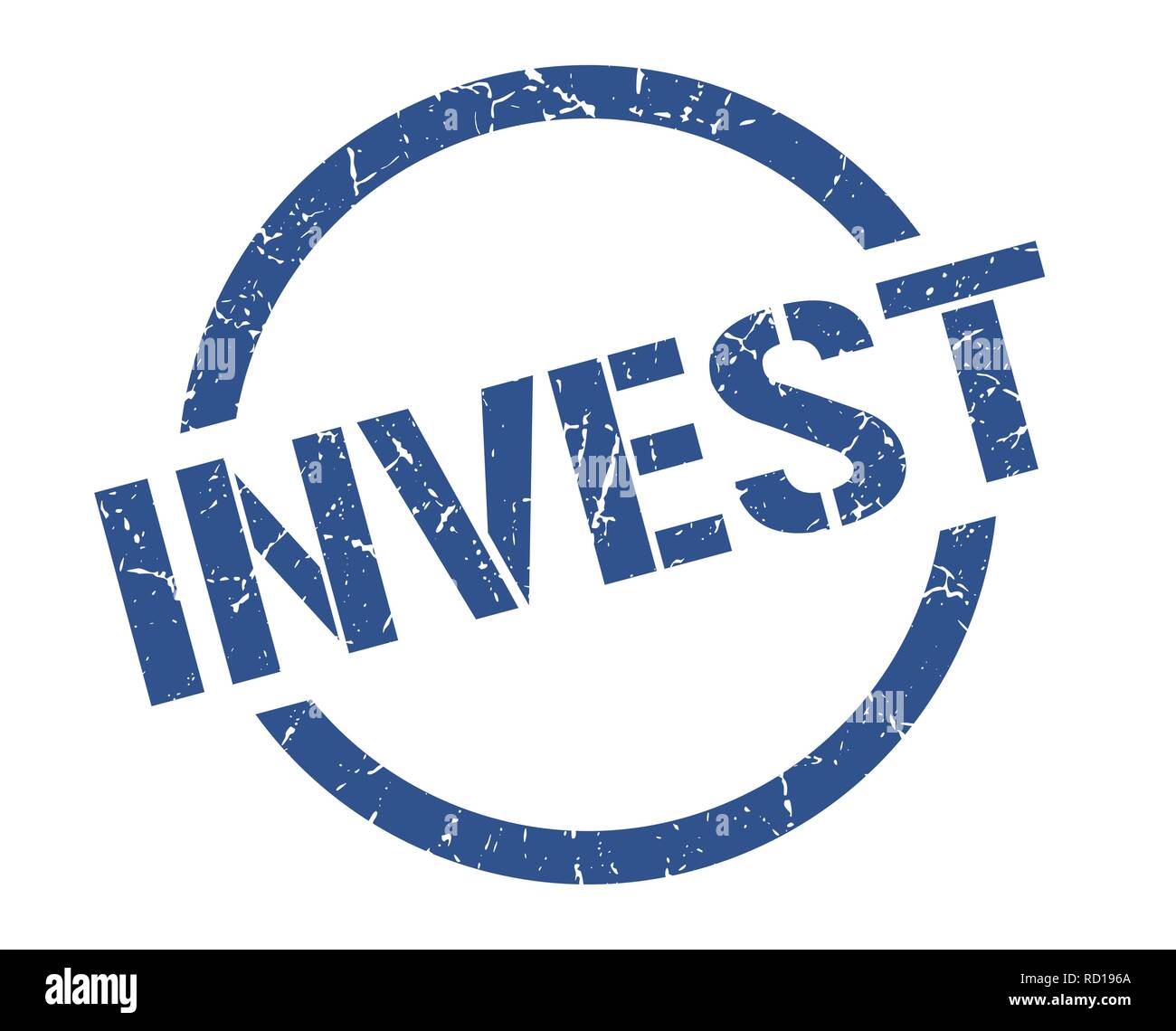 invest blue round stamp Stock Vector Image & Art - Alamy