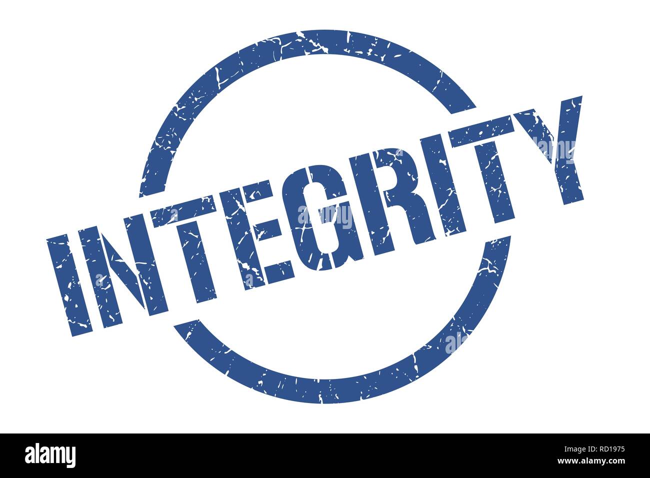 integrity blue round stamp Stock Vector Image & Art - Alamy