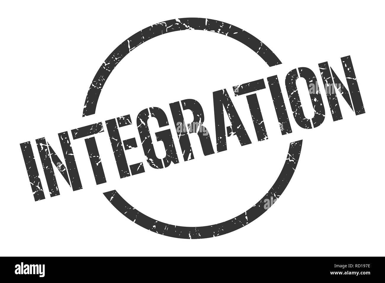 integration black round stamp Stock Vector Image & Art - Alamy