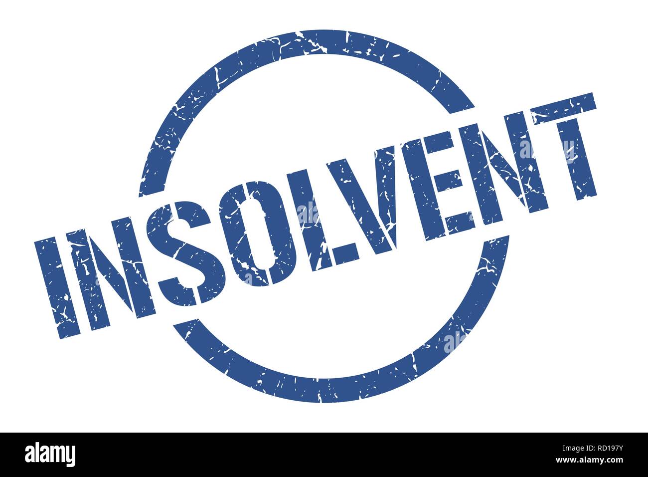 insolvent blue round stamp Stock Vector Image & Art - Alamy