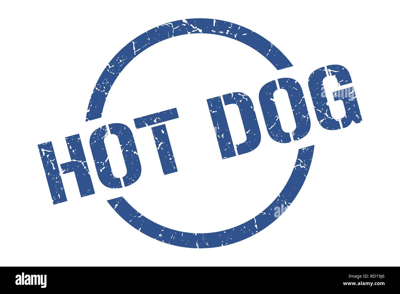 hot dog blue round stamp Stock Vector Image & Art - Alamy