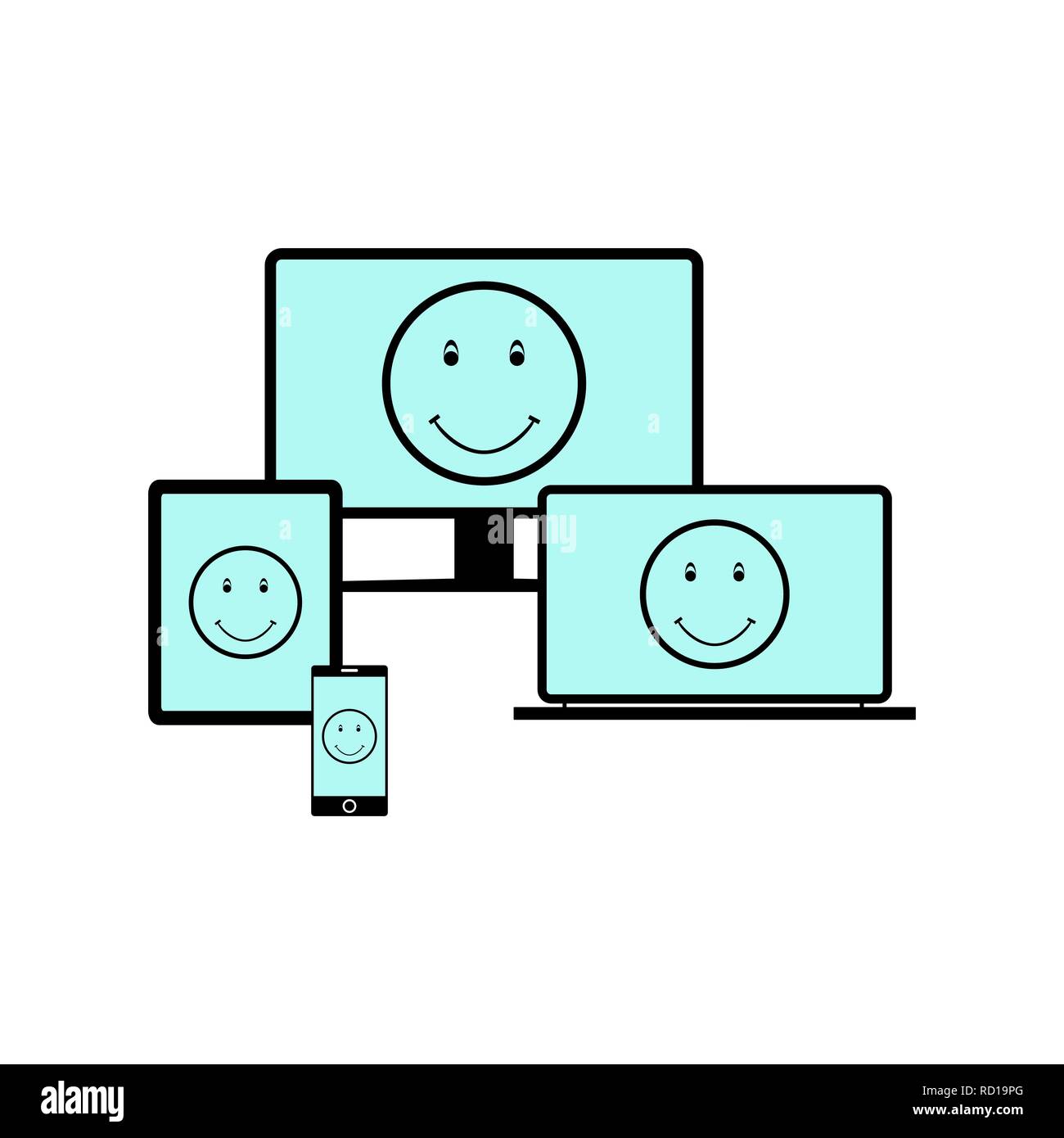 Digital response icons Cut Out Stock Images & Pictures - Alamy