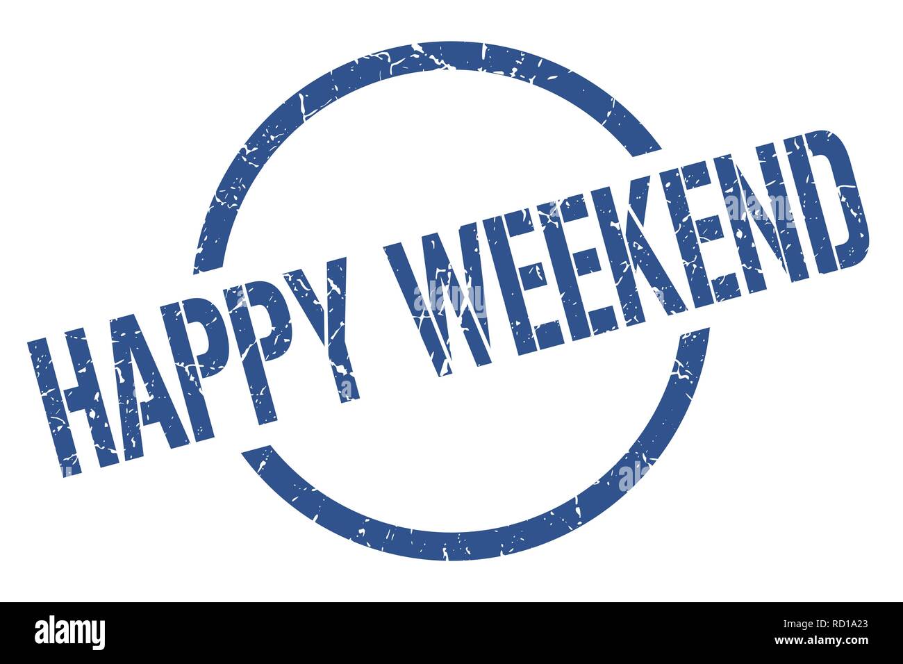 happy weekend blue round stamp Stock Vector Image & Art - Alamy