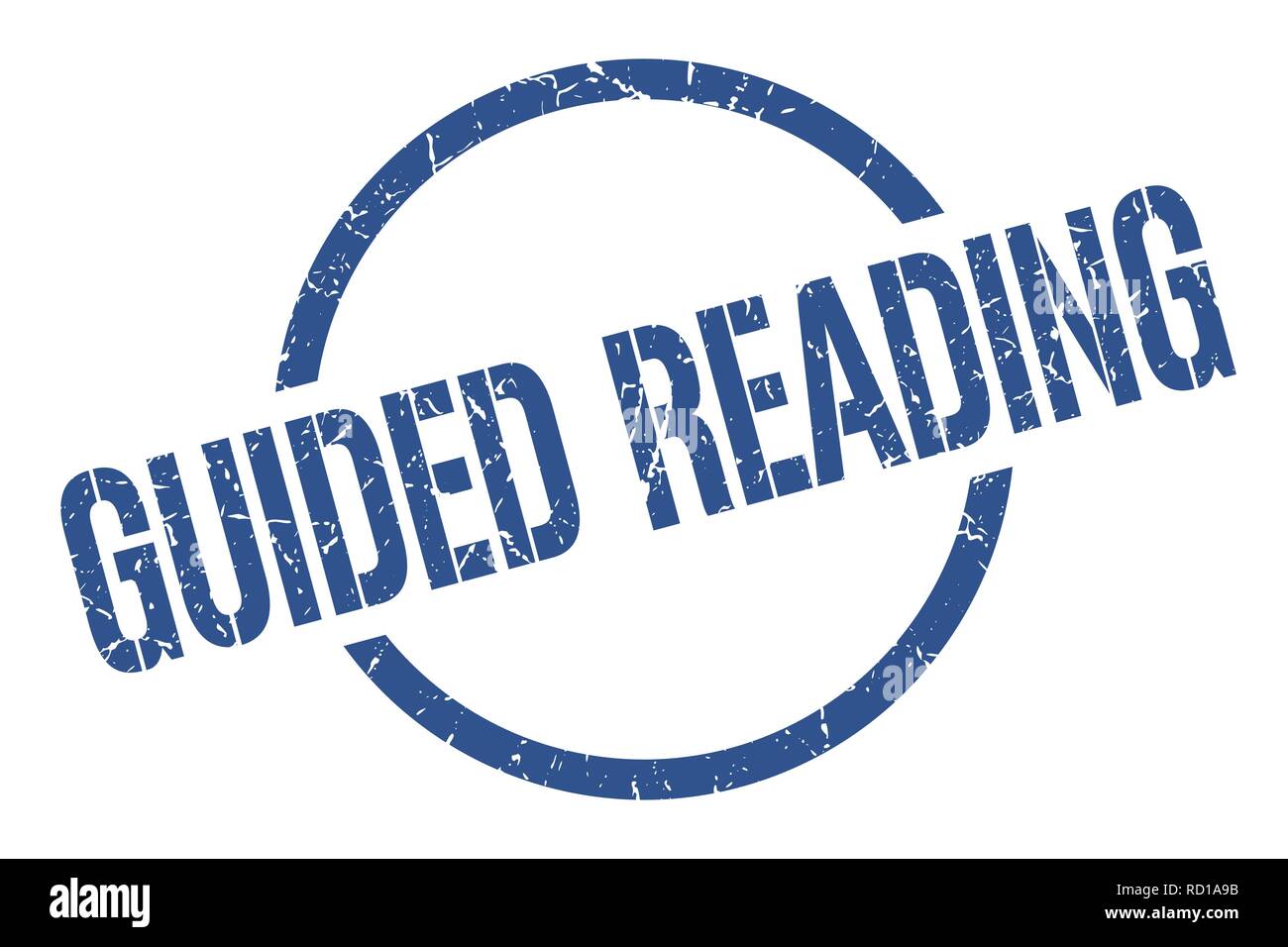 guided reading blue round stamp Stock Vector Image & Art - Alamy