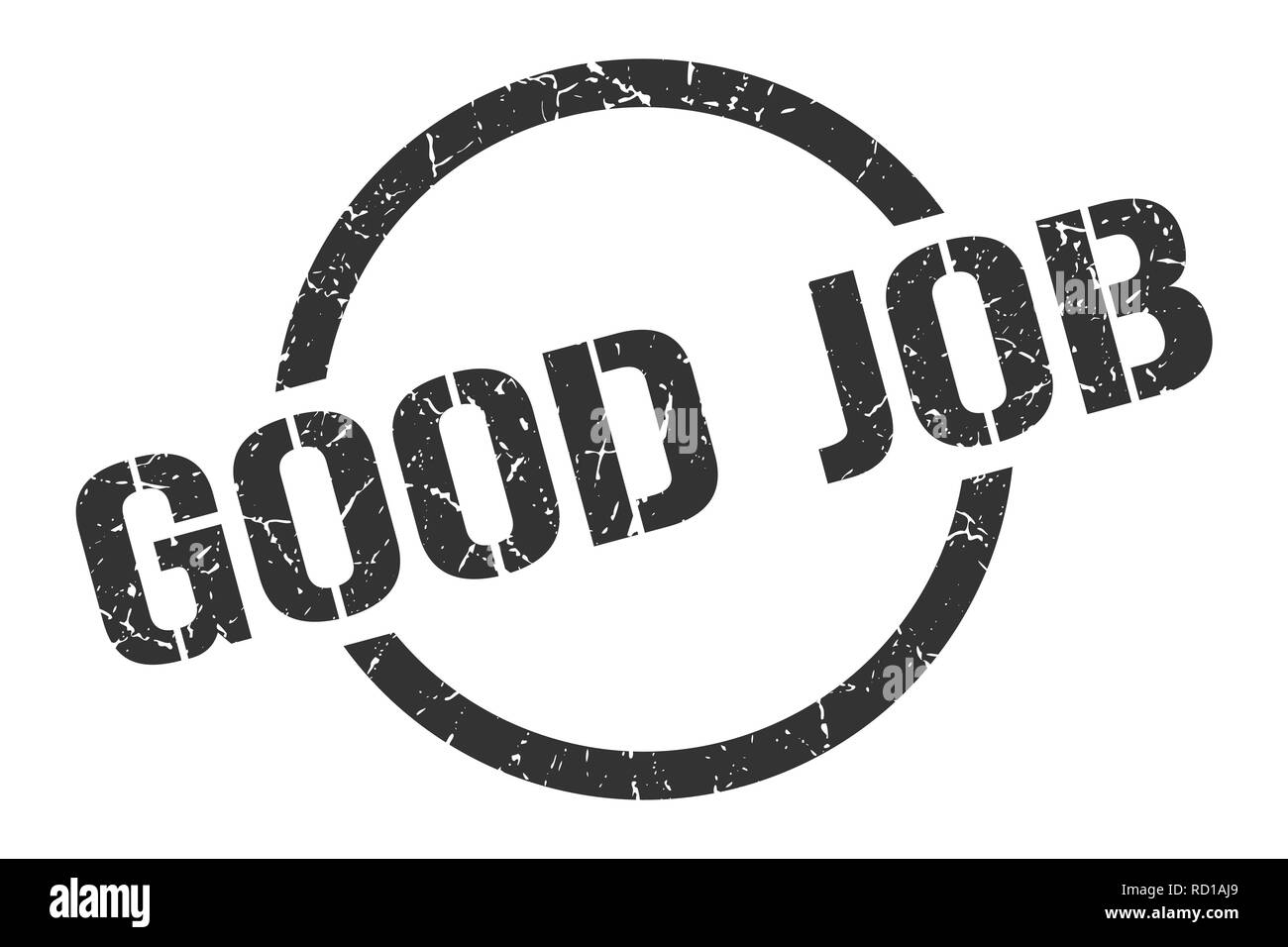 Good job sticker Black and White Stock Photos & Images - Alamy