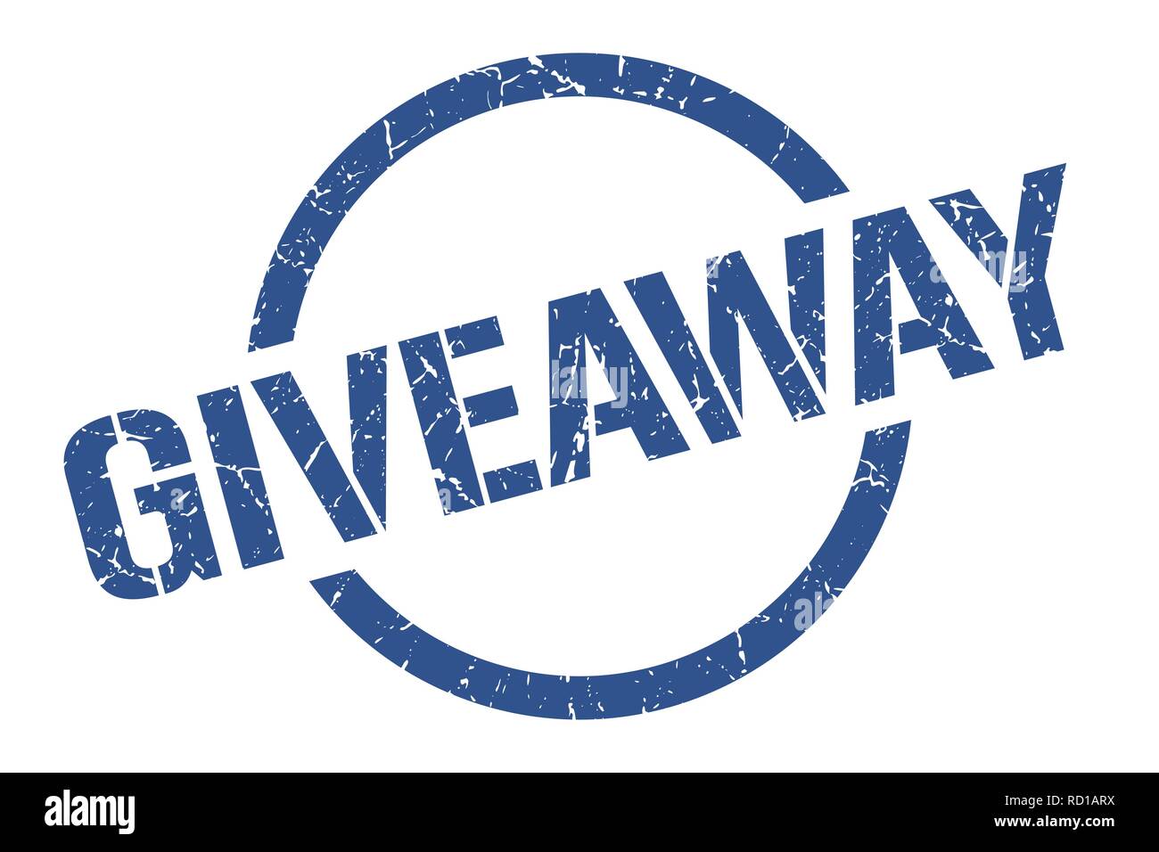 giveaway blue round stamp Stock Vector Image & Art - Alamy
