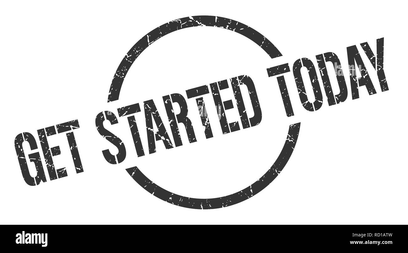 Get started stamp Black and White Stock Photos & Images - Alamy