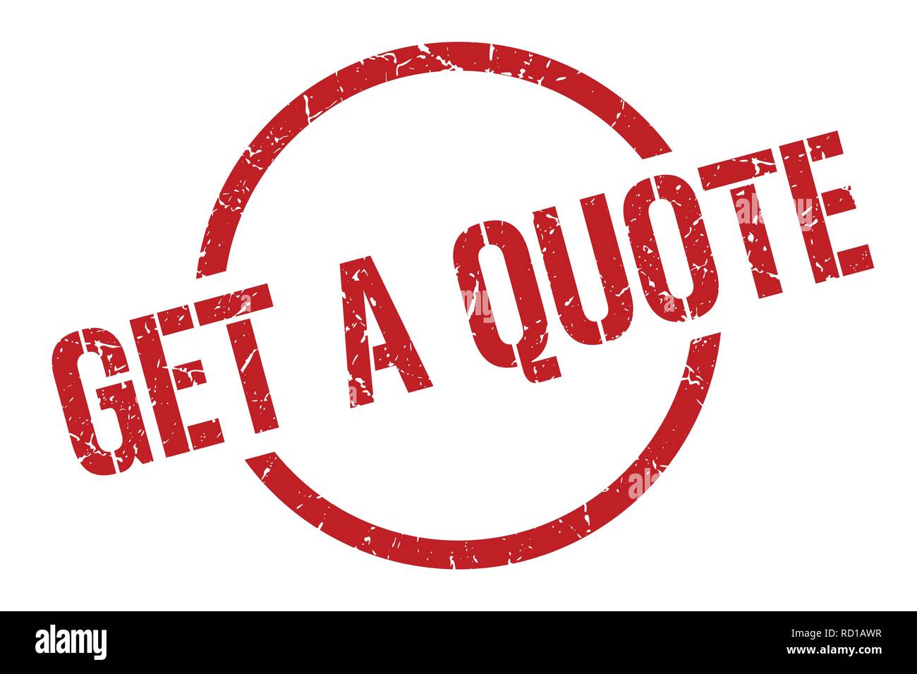 get a quote red round stamp Stock Vector Image & Art - Alamy