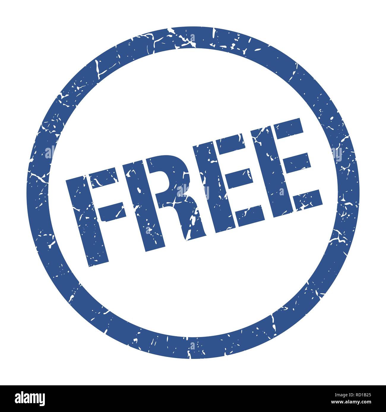 free blue round stamp Stock Vector Image & Art - Alamy
