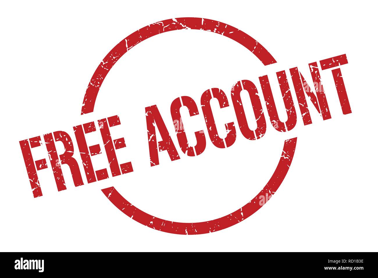 free account red round stamp Stock Vector Image & Art - Alamy