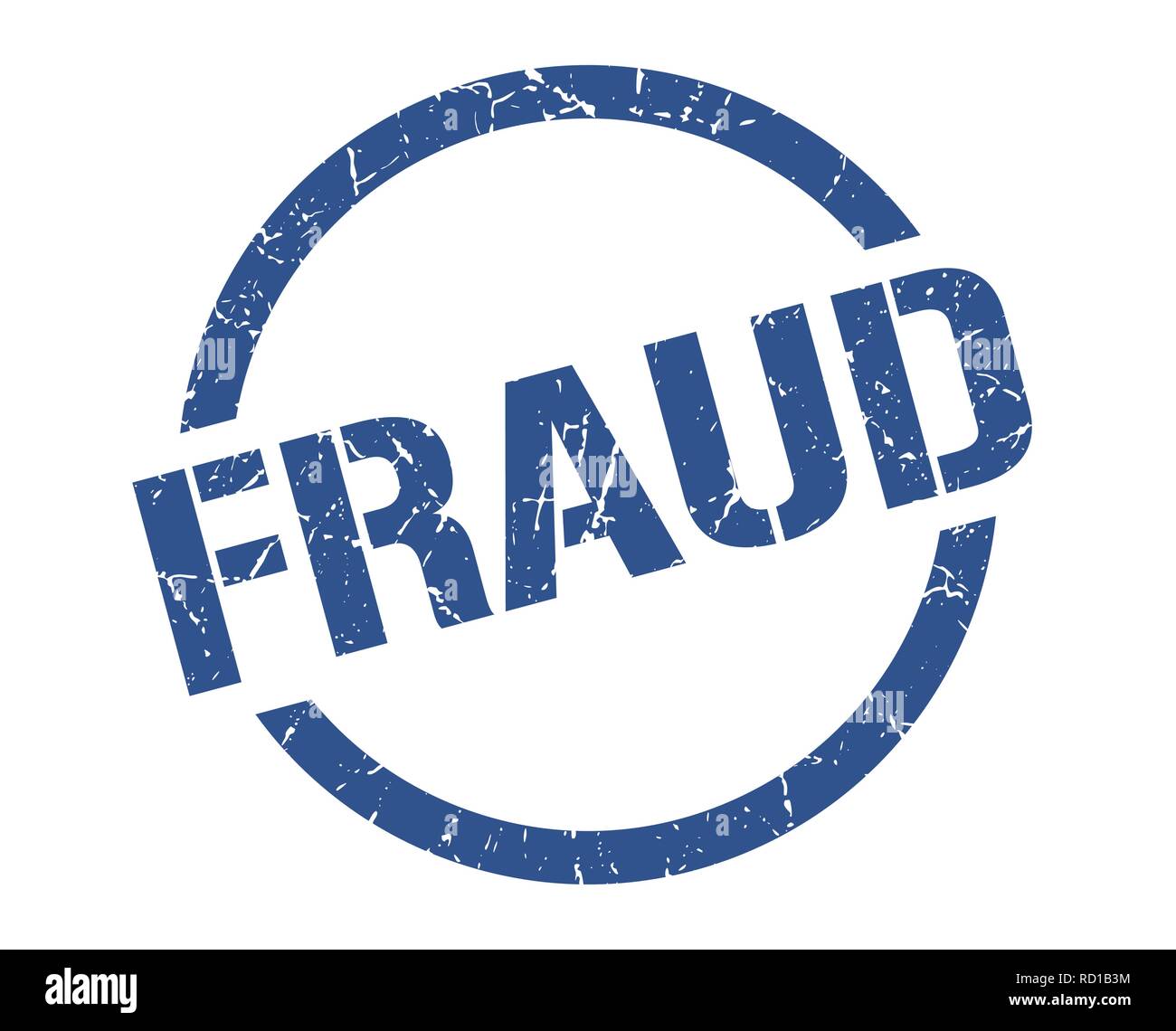 fraud blue round stamp Stock Vector Image & Art - Alamy