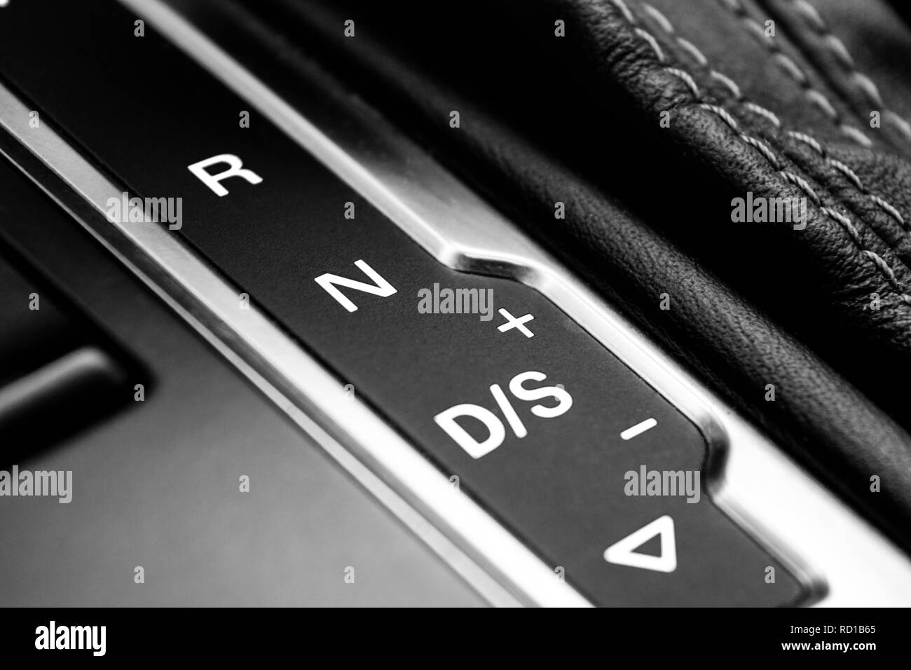 Gear shifter view Black and White Stock Photos & Images - Alamy