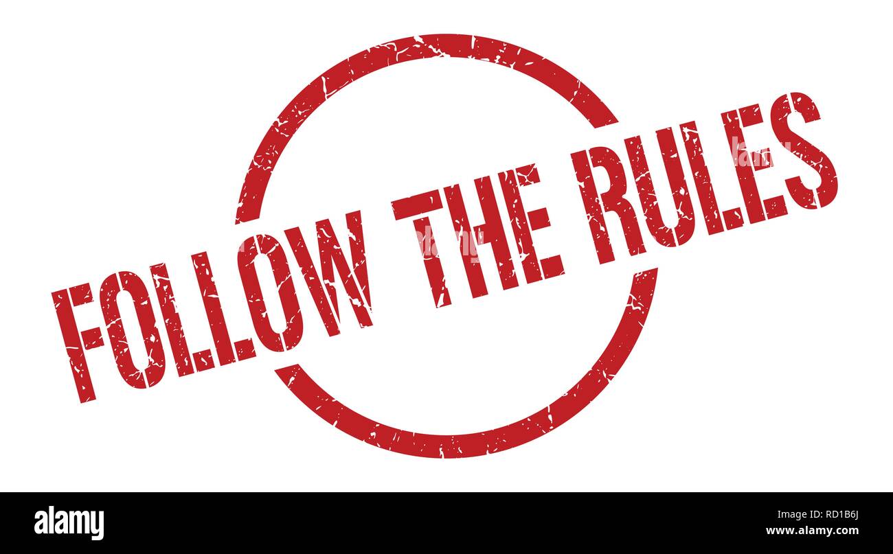 follow the rules red round stamp Stock Vector Image & Art - Alamy