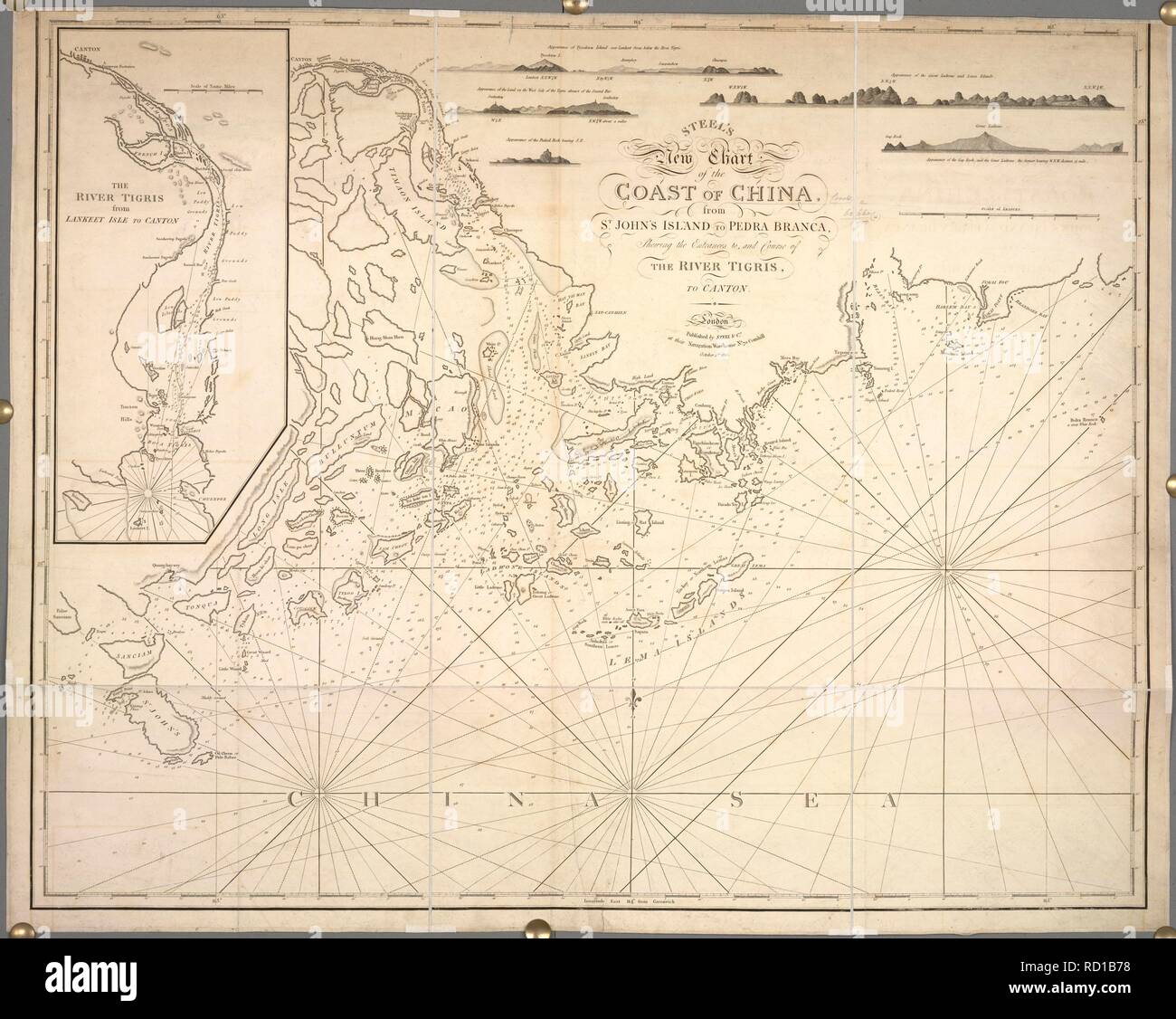 Chart of the Coast of China. Steel's new Chart of the Coast of China ...