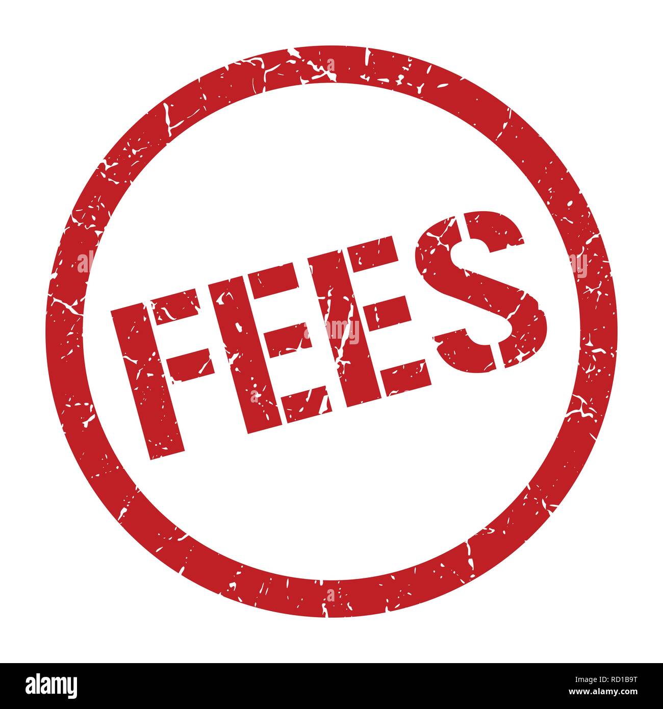 fees red round stamp Stock Vector Image & Art - Alamy