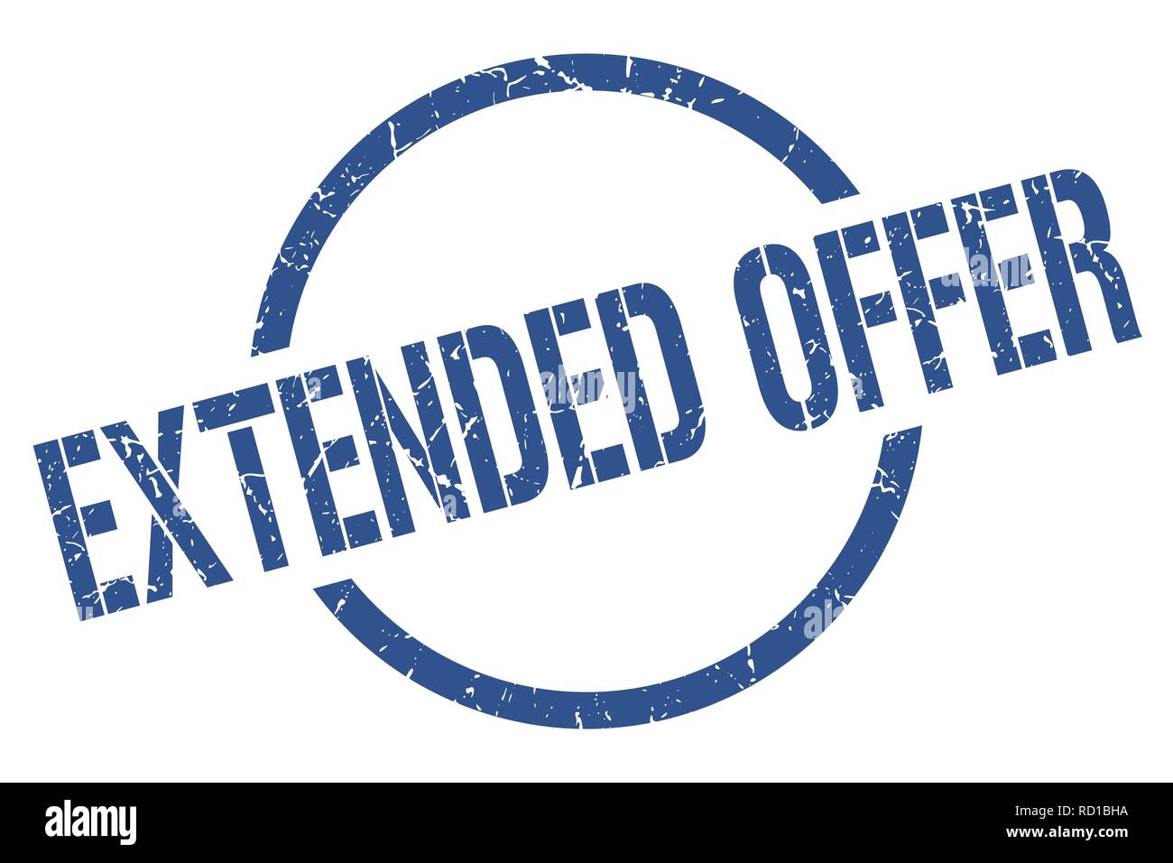extended offer blue round stamp Stock Vector Image & Art - Alamy