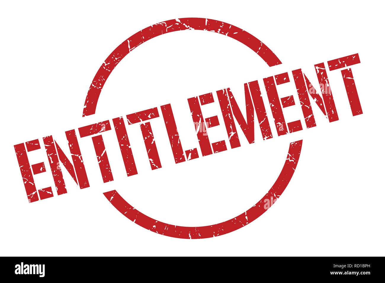 entitlement red round stamp Stock Vector Image & Art - Alamy