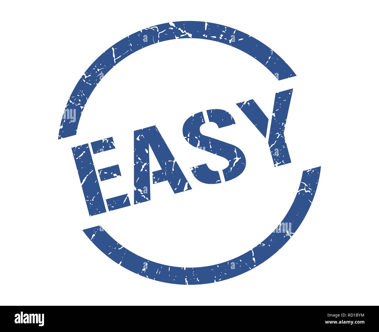 easy blue round stamp Stock Vector Image & Art - Alamy