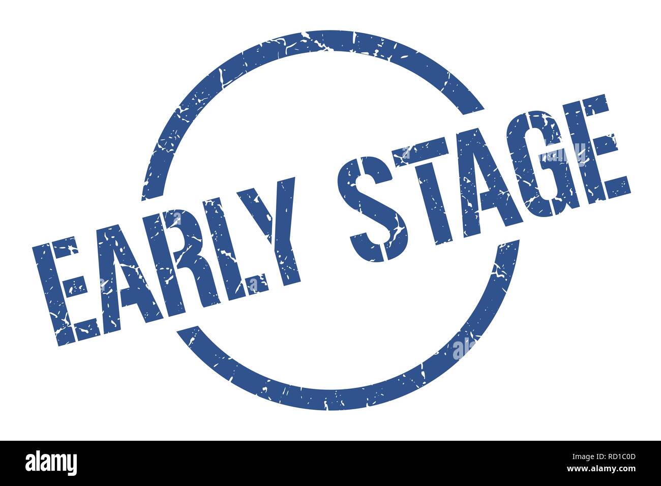 early stage blue round stamp Stock Vector Image & Art - Alamy