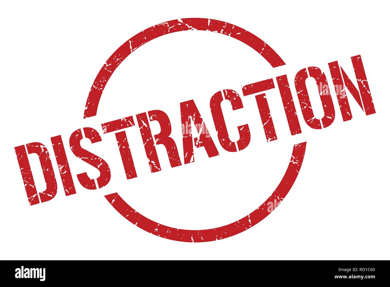 distraction red round stamp Stock Vector Image & Art - Alamy